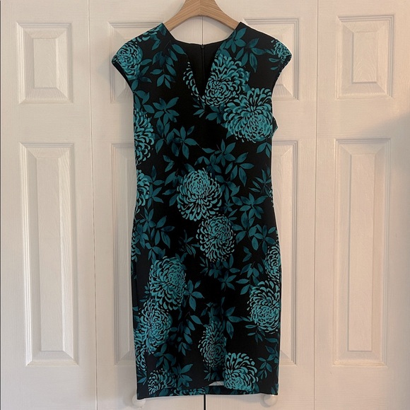 NorthStyle | Dresses | Northstyle Black And Teal Floral Midi Dress ...